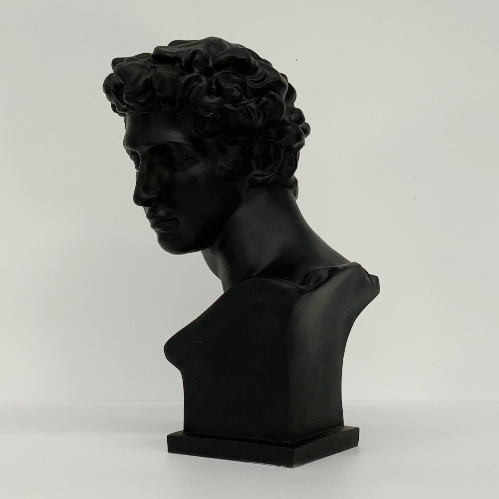 60cm Neo Classical Male Bust Statue | Black – decorista.au