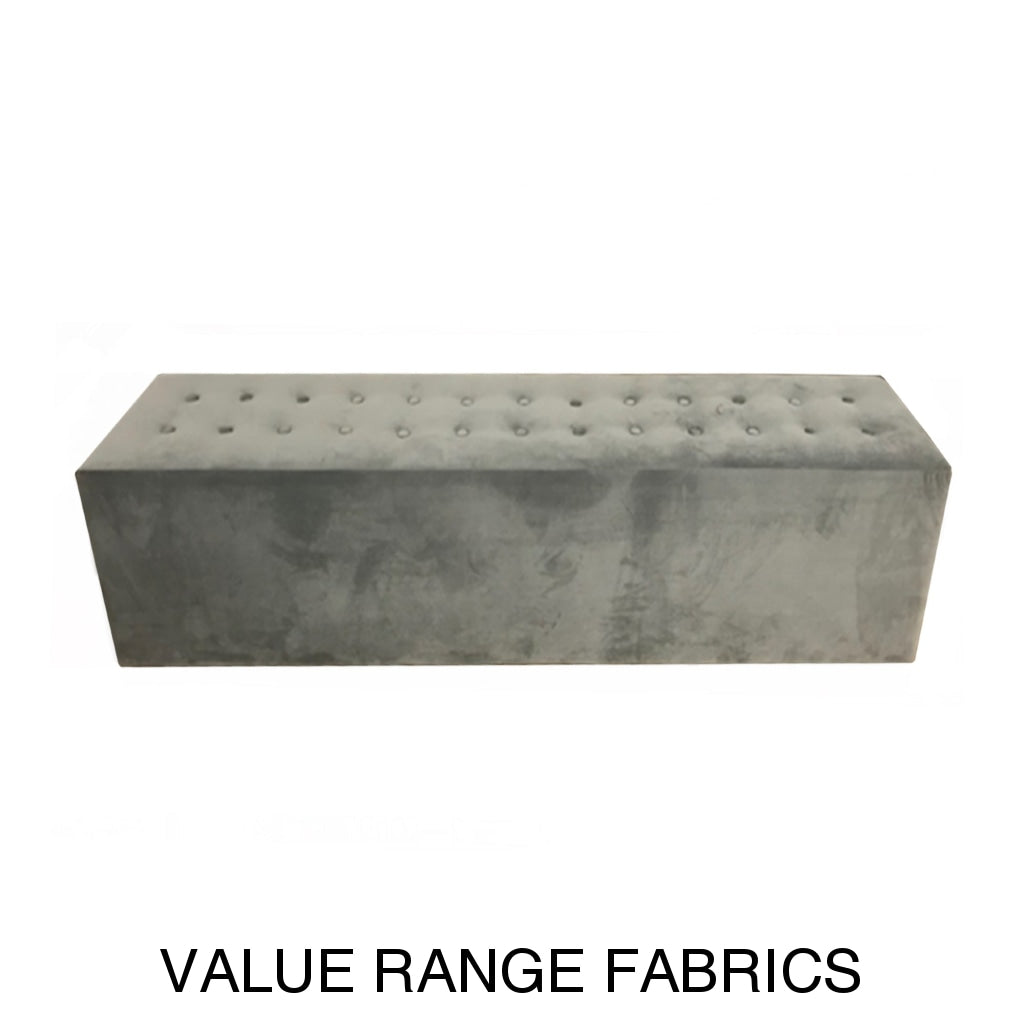 CLASSIC BUTTONED BENCHES | VALUE RANGE FABRICS | MULTIPLE SIZES AND OP ...